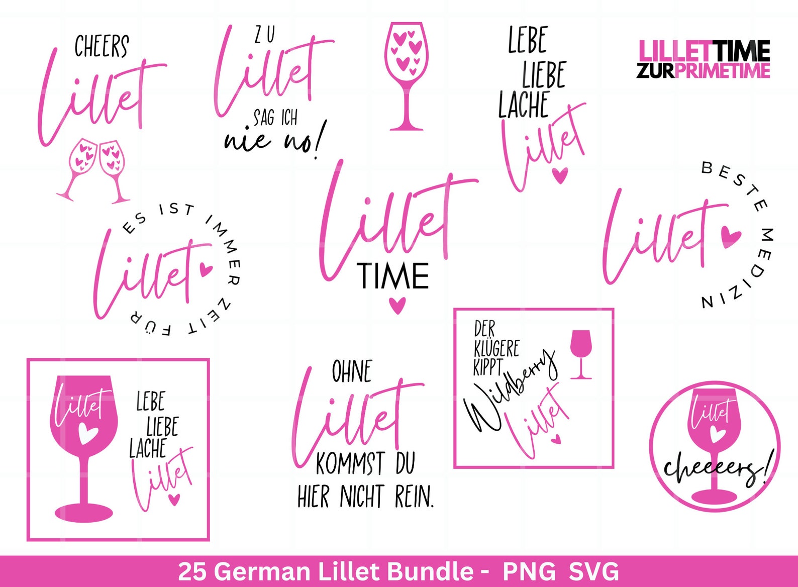 German Lillet svg png Bundle Wildberry Lillet svg Alcohol - Etsy.de