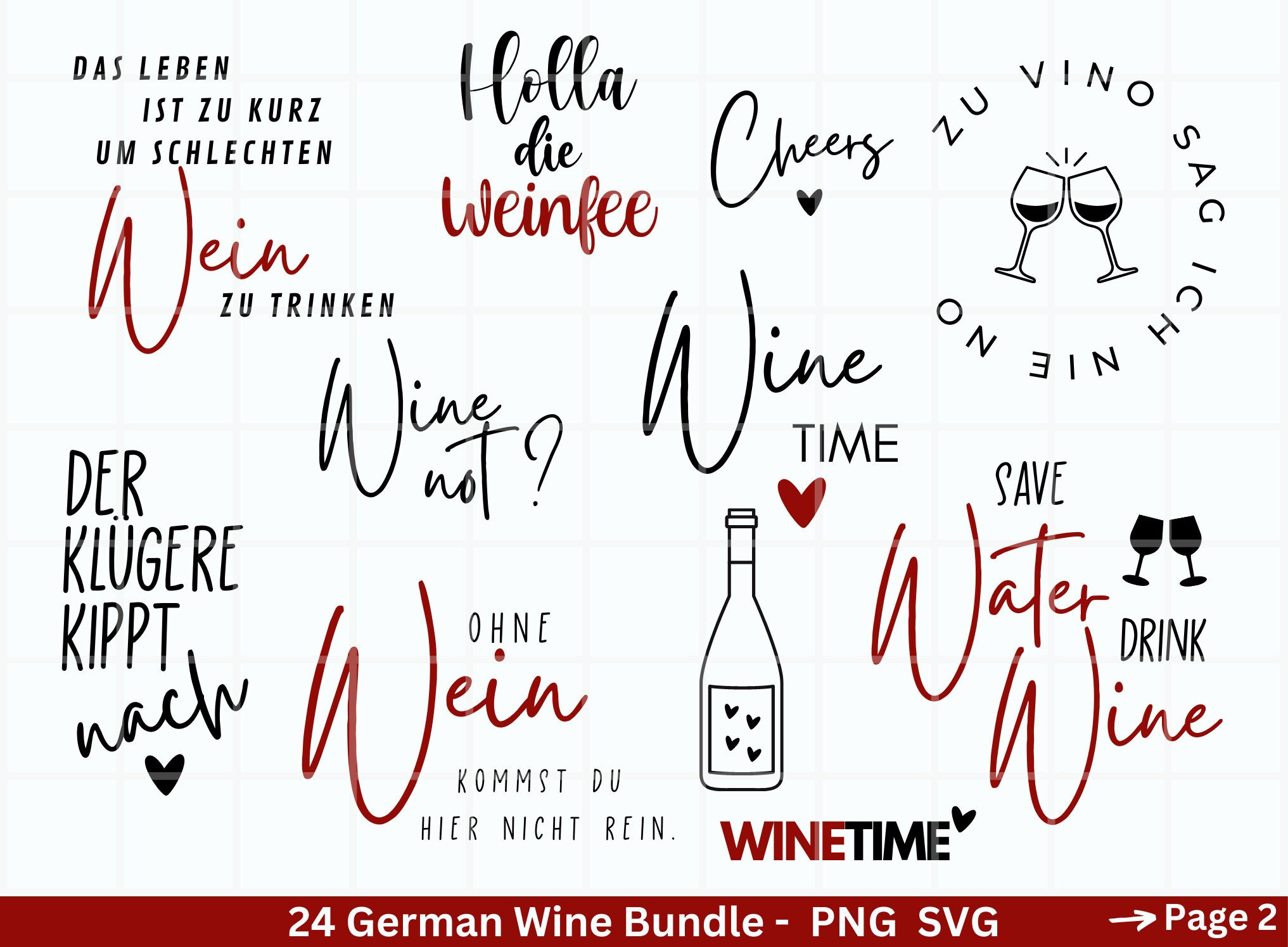German Wein svg png Bundle - Wine svg - Wine Quote Svg - Cricut ...