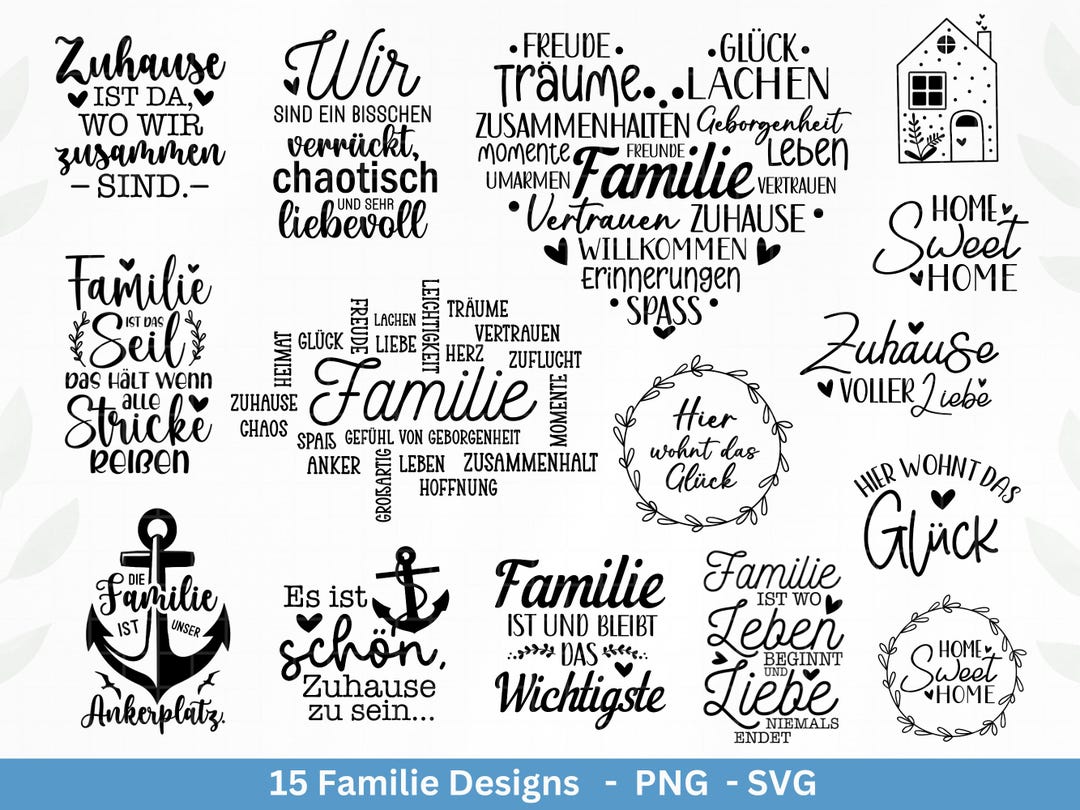 German Plotter File Family - Plotter File Heart Svg - Family Svg ...
