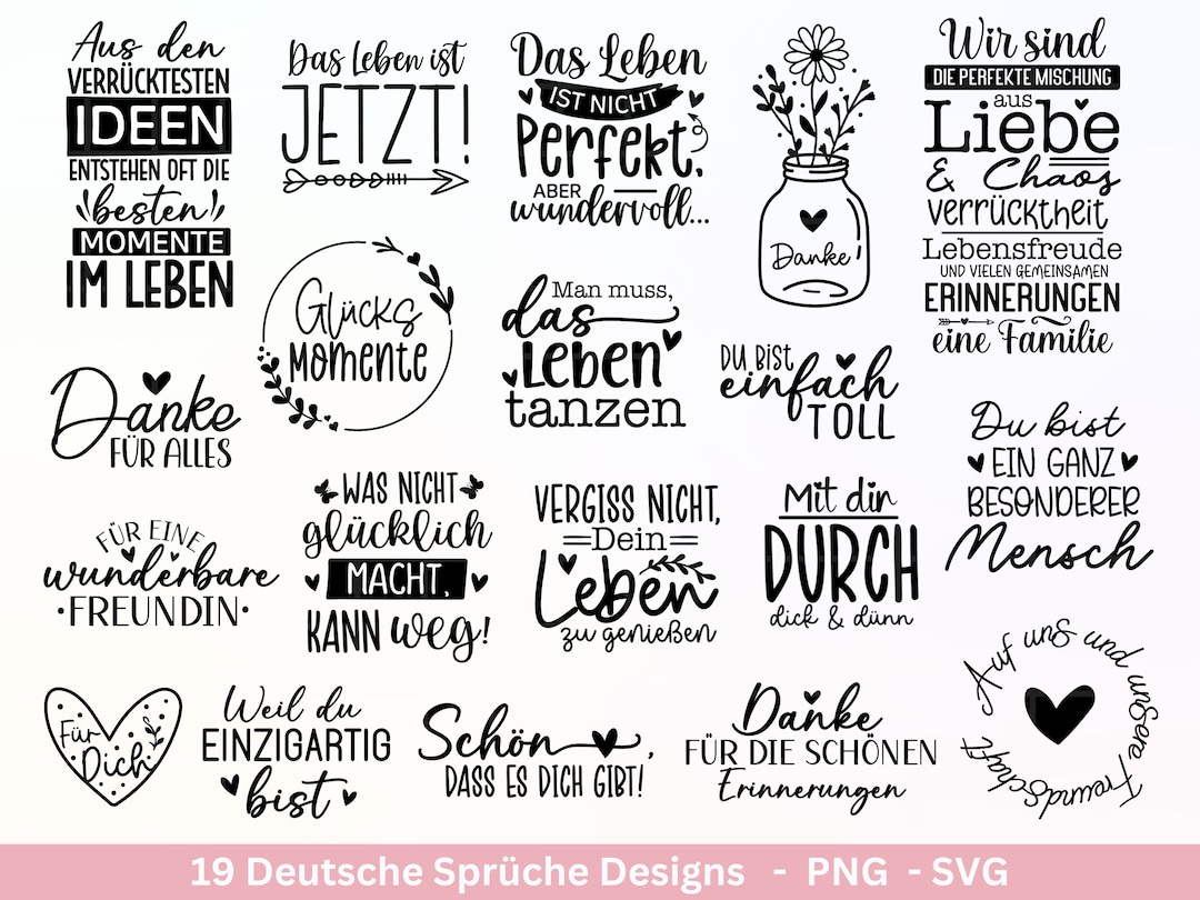 Plotterdatei Danke- Best Friends Svg Bundle - Cricut Silhouette - Lieblingsmensch Svg - Schön ...