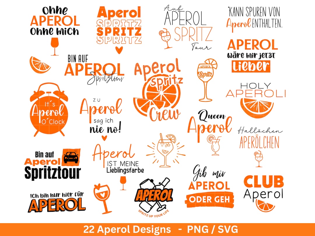 Deutsche Plotterdatei Aperol svg png Bundle - Holy Aperoli svg - Aperol Spritztour svg - Cricut ...