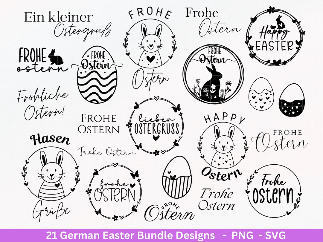 Deutsche Ostern Plotterdatei Bundle svg - Ostern Designs deutsch ...