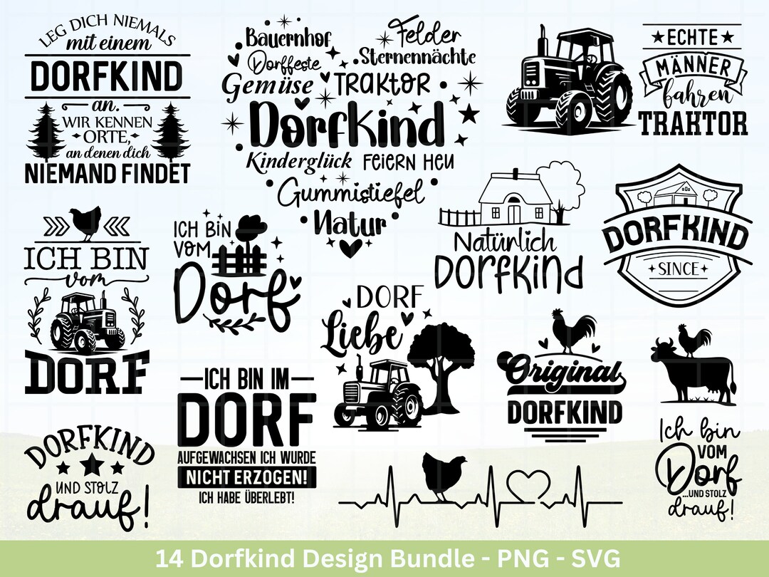 German Plotter File Village - Village Child and Proud of It - Farm Svg ...