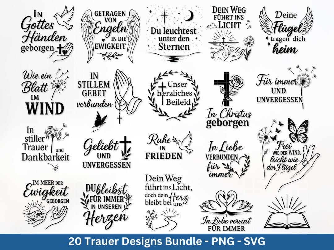 Plotter File for Mourning - Farewell SVG - Candle Sayings for Mourning ...