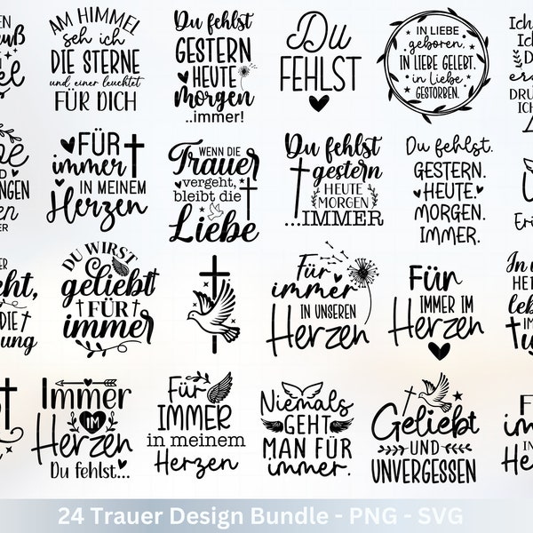 Trauer plotterdatei - Etsy.de