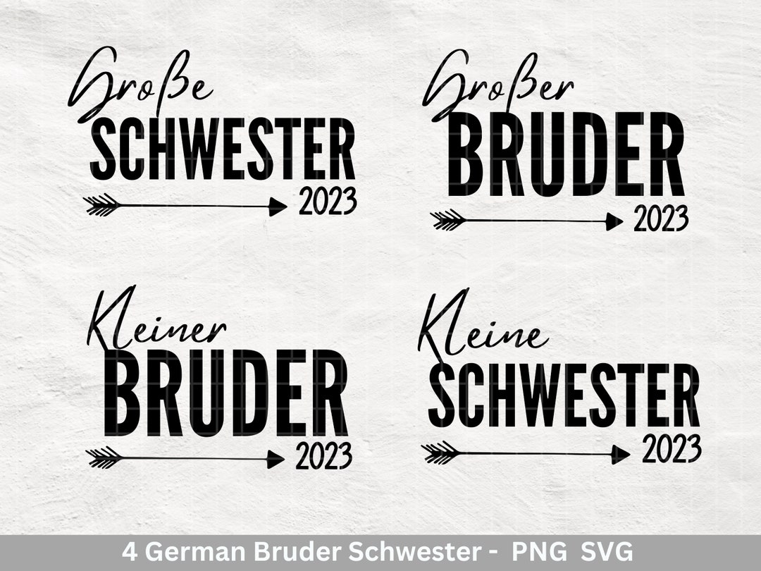 German Plotterdatei - Großer Bruder svg - Kleiner Bruder svg - Baby ...
