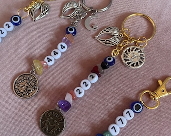 Angel Numbers Keychain, Angel Signs, Spiritual Keychain, Alignment ...