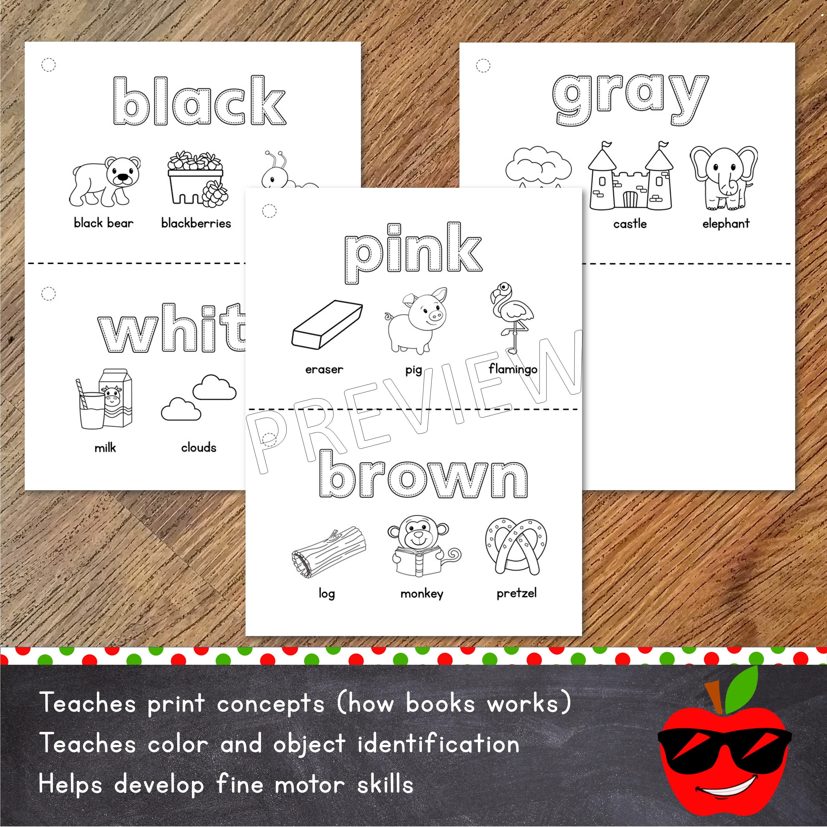 Printable Colors Book for Prek and Kindergarten (Download Now) - Etsy