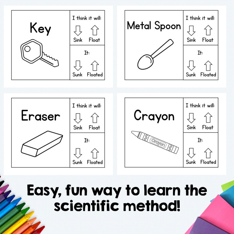 Sink or Float Science Activity Packet: Preschool & Early Elementary ...