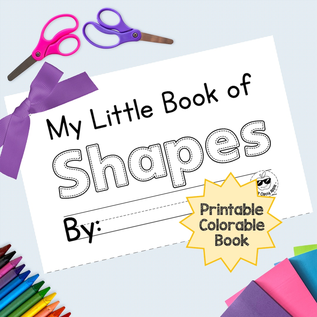 Printable Shapes Book for Prek and Kindergarten Black and White ...