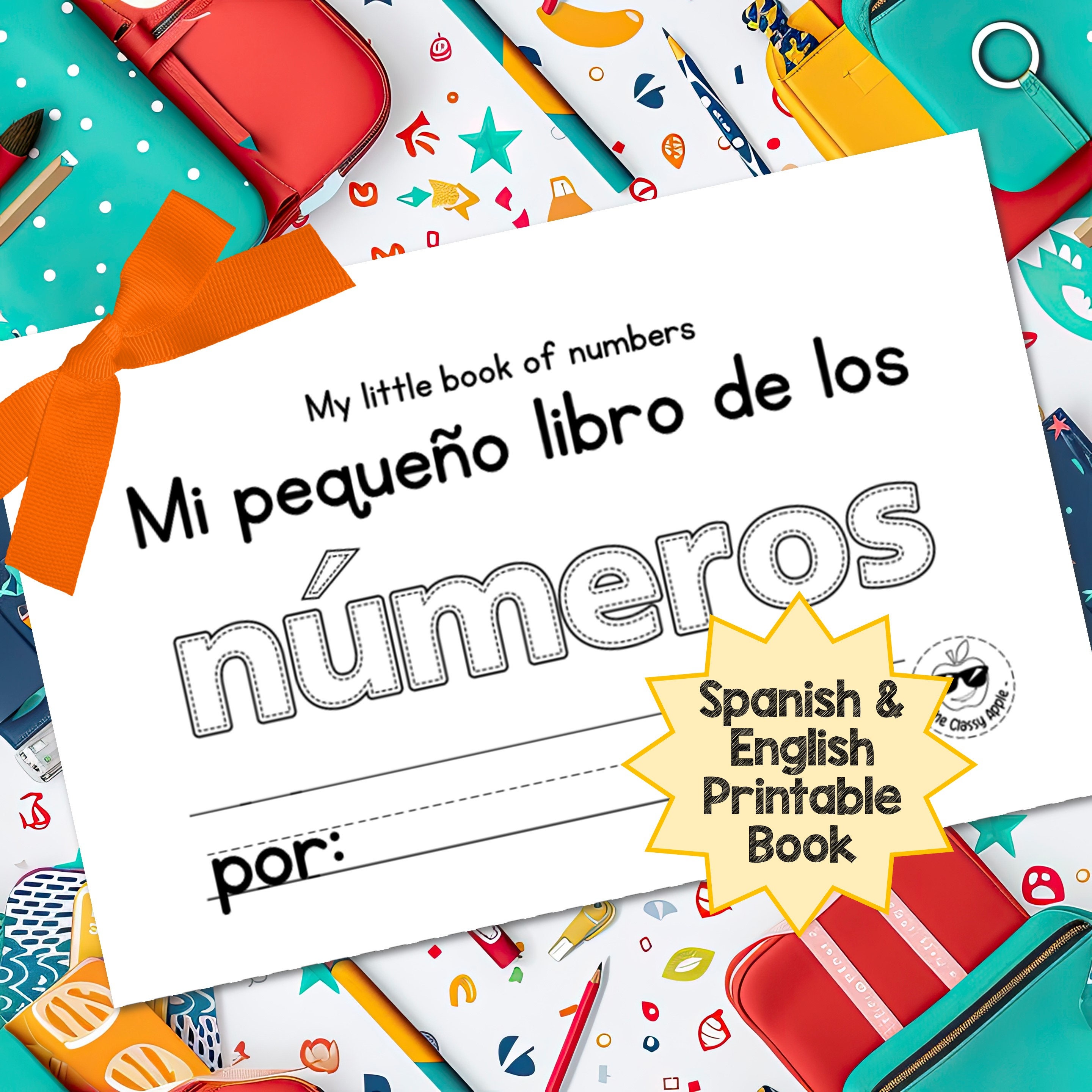 Printable Numbers 1-10 Book in Spanish & English (español Y Inglés) for ...
