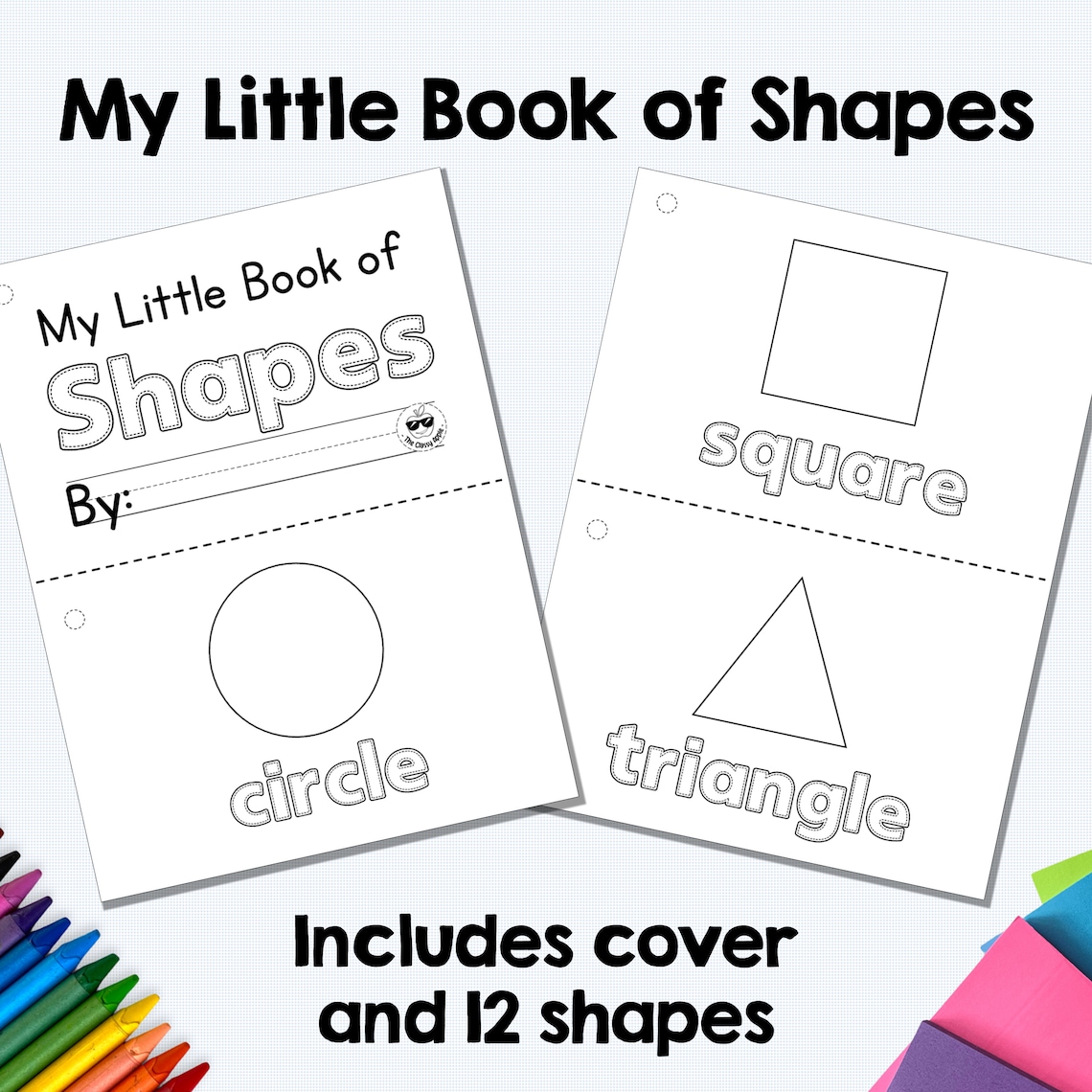 Printable Shapes Book for Prek and Kindergarten Black and White ...