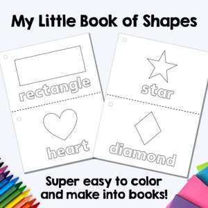 Printable Shapes Book for Prek and Kindergarten - Black and White ...