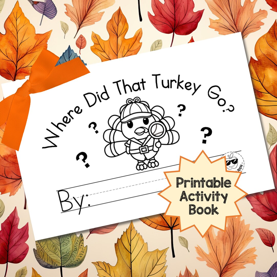 Printable Turkey in Disguise Activity Book | Black & White Preschool ...