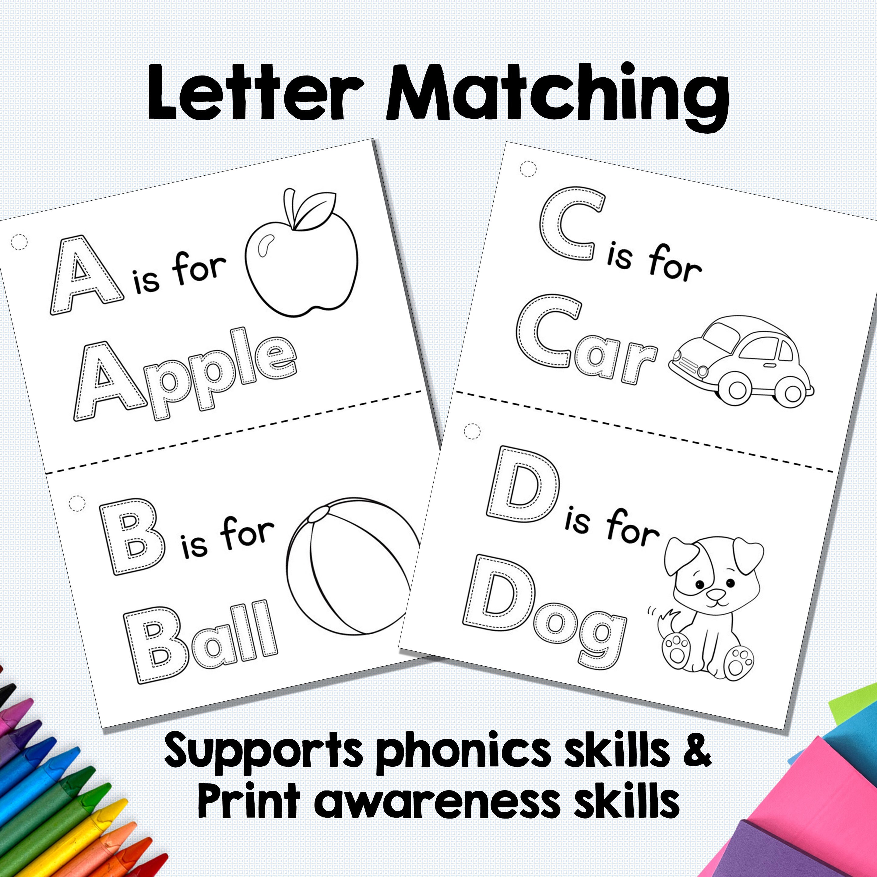 Printable Alphabet Book for Prek and Kindergarten - Black and White ...