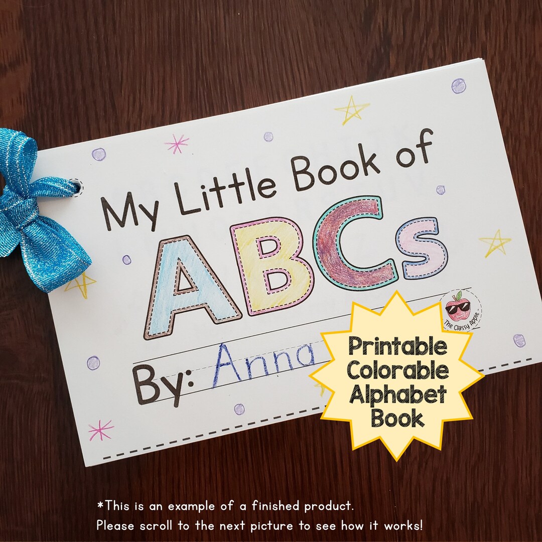 Printable Alphabet Book for Prek and Kindergarten Black and White ...