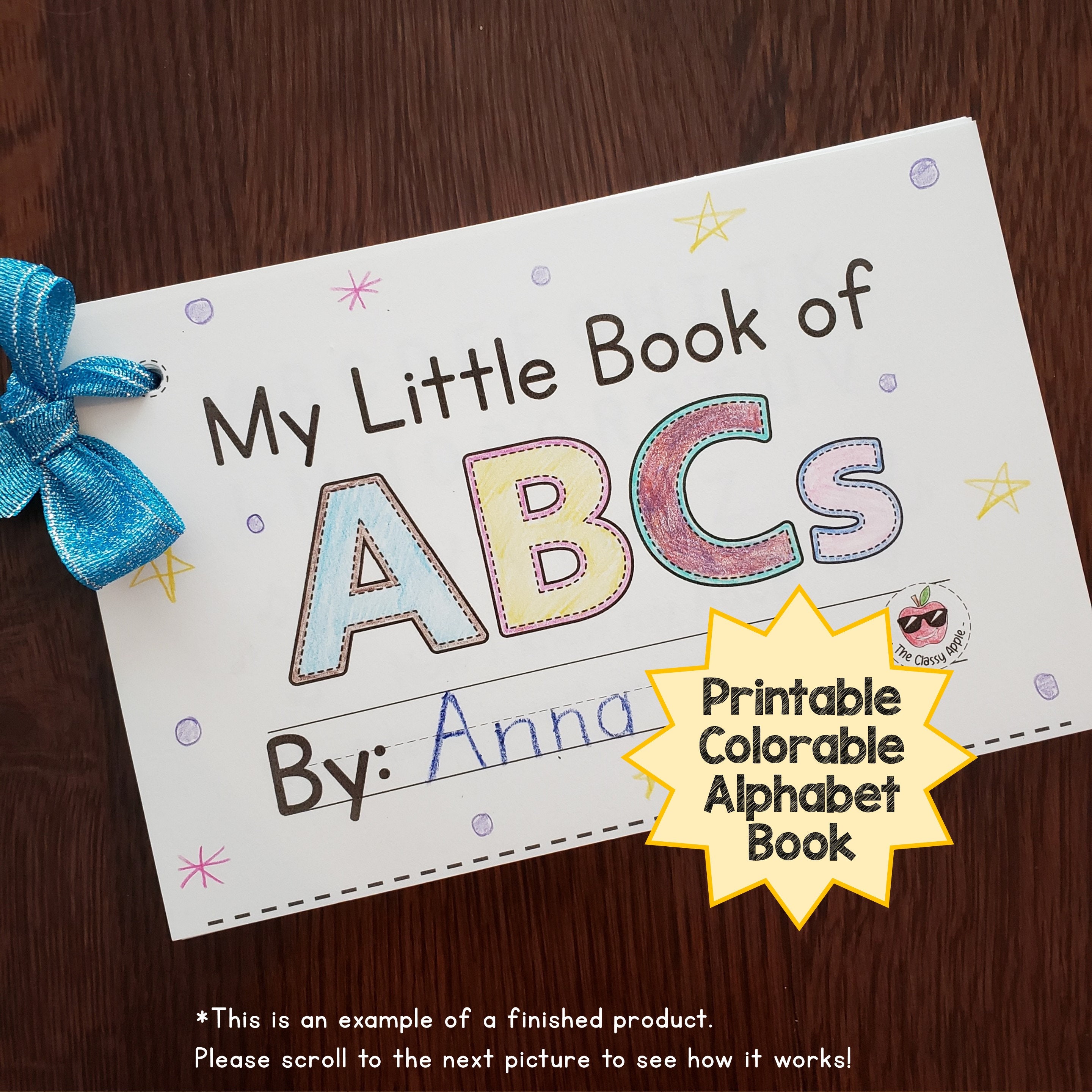 Printable Alphabet Book for Prek and Kindergarten Black and White ...