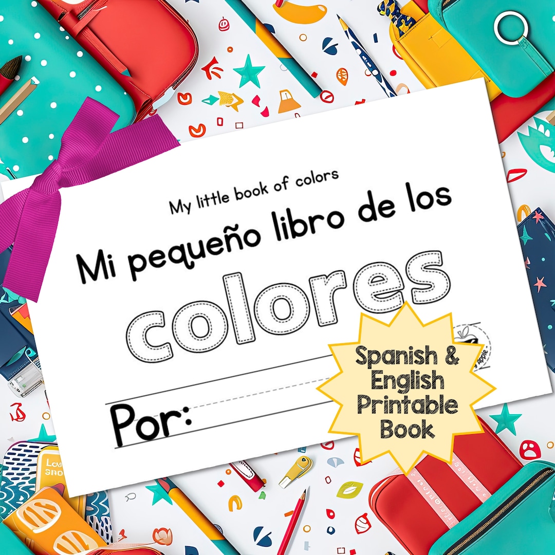 Printable Colors Book in Spanish & English (español Y Inglés) for Prek ...