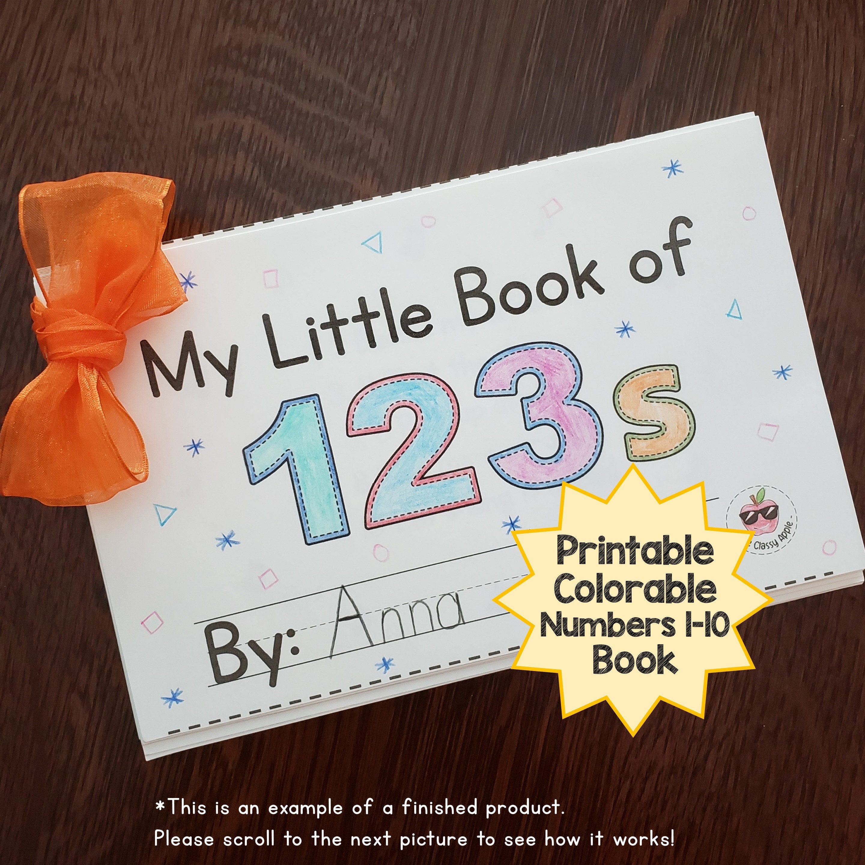 Printable Numbers 1-10 Book for Prek and Kindergarten Black and White ...