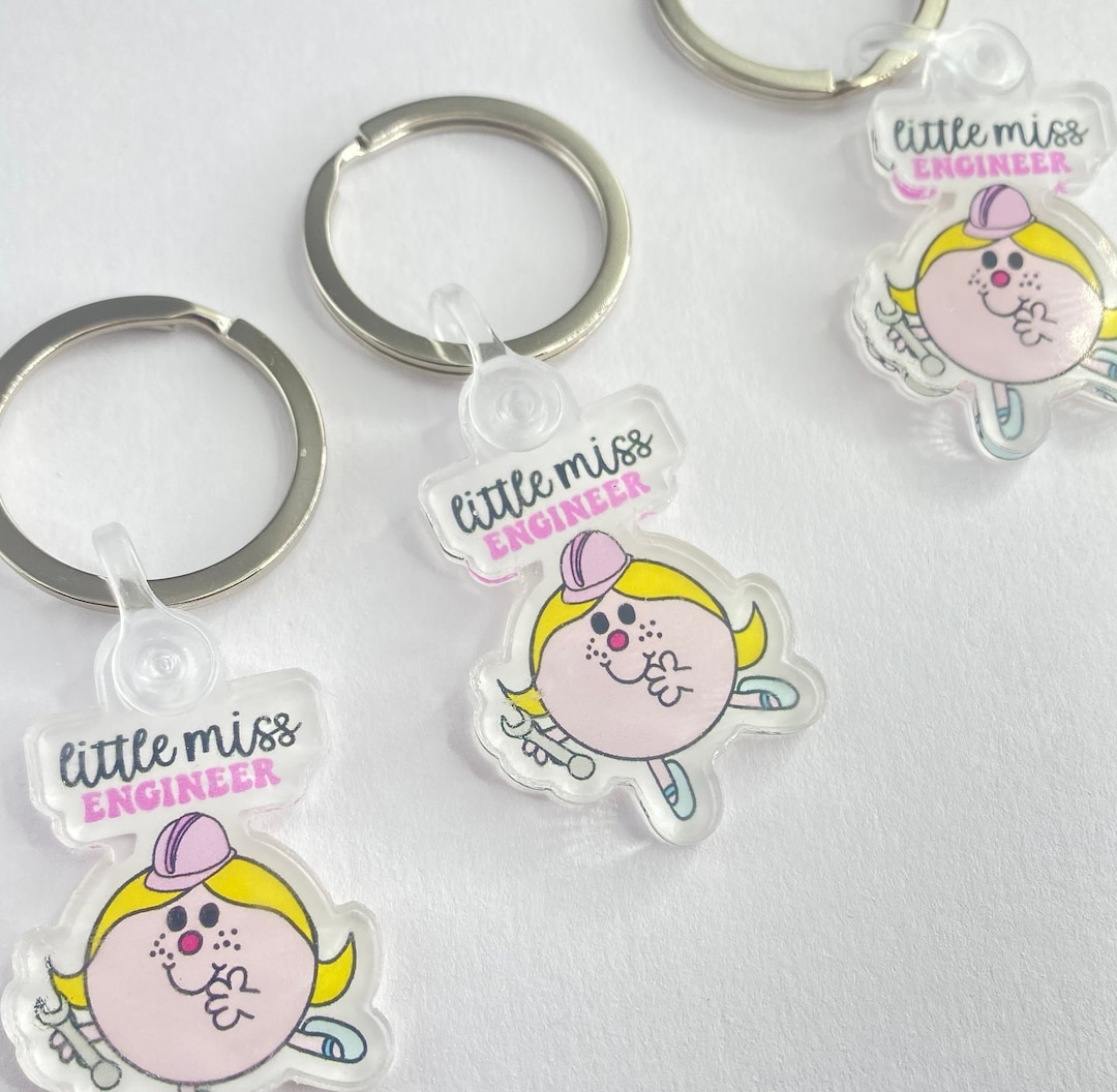 Little Miss Engineer Mini Keychain | Gift for Engineers | Engineering ...