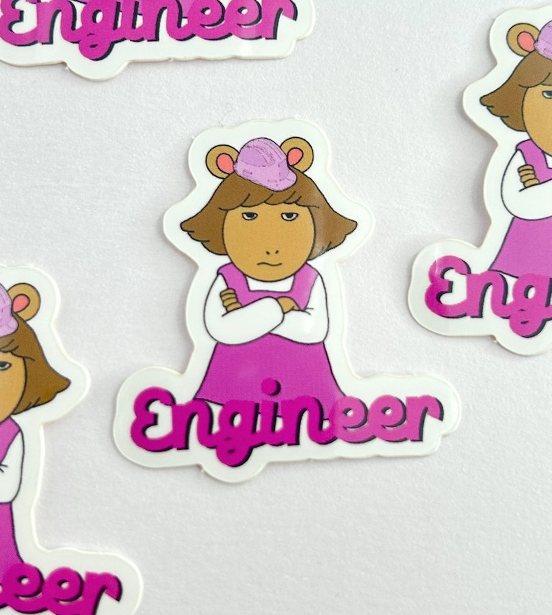 Engineer Sticker | Female Pink Engineer | Engineering Empowerment ...