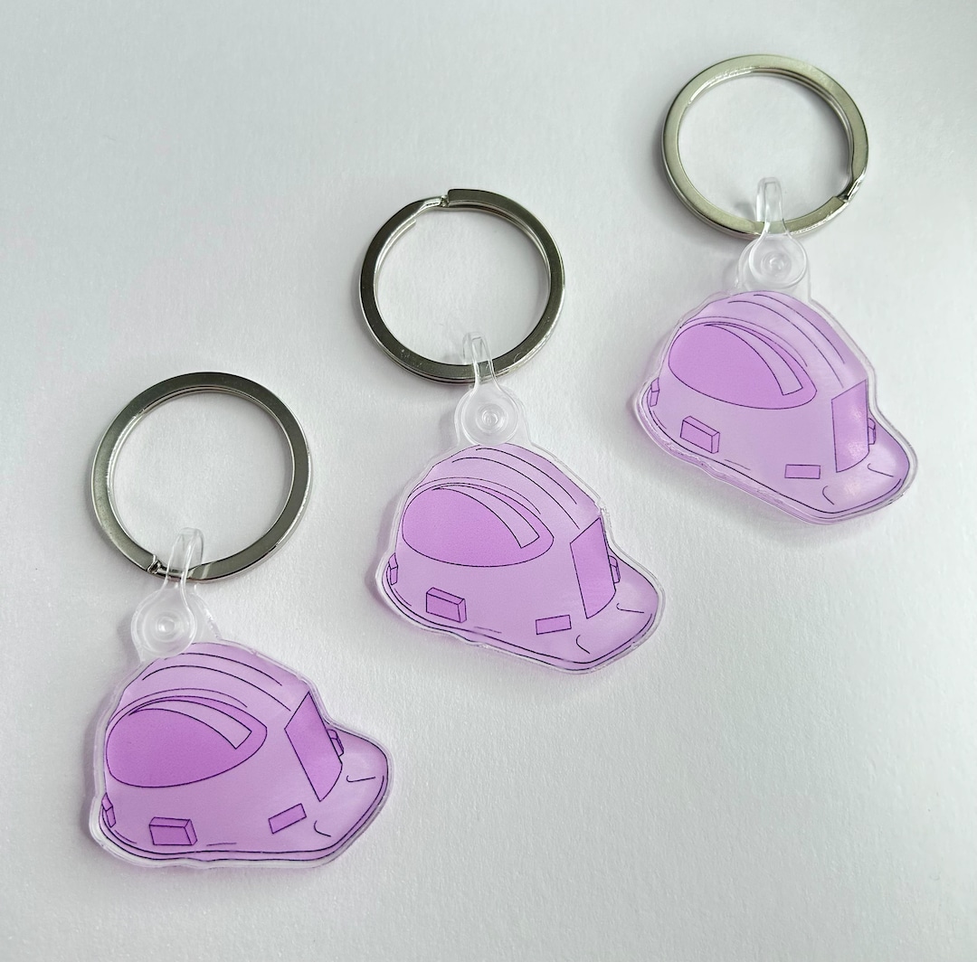 Pink Hardhat Mini Keychain | Gift for Engineers | Engineering Keychain ...