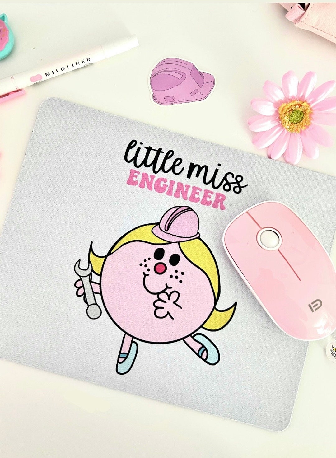 Little Miss Engineer Jumbo Mousepad | Engineering | Engineering ...