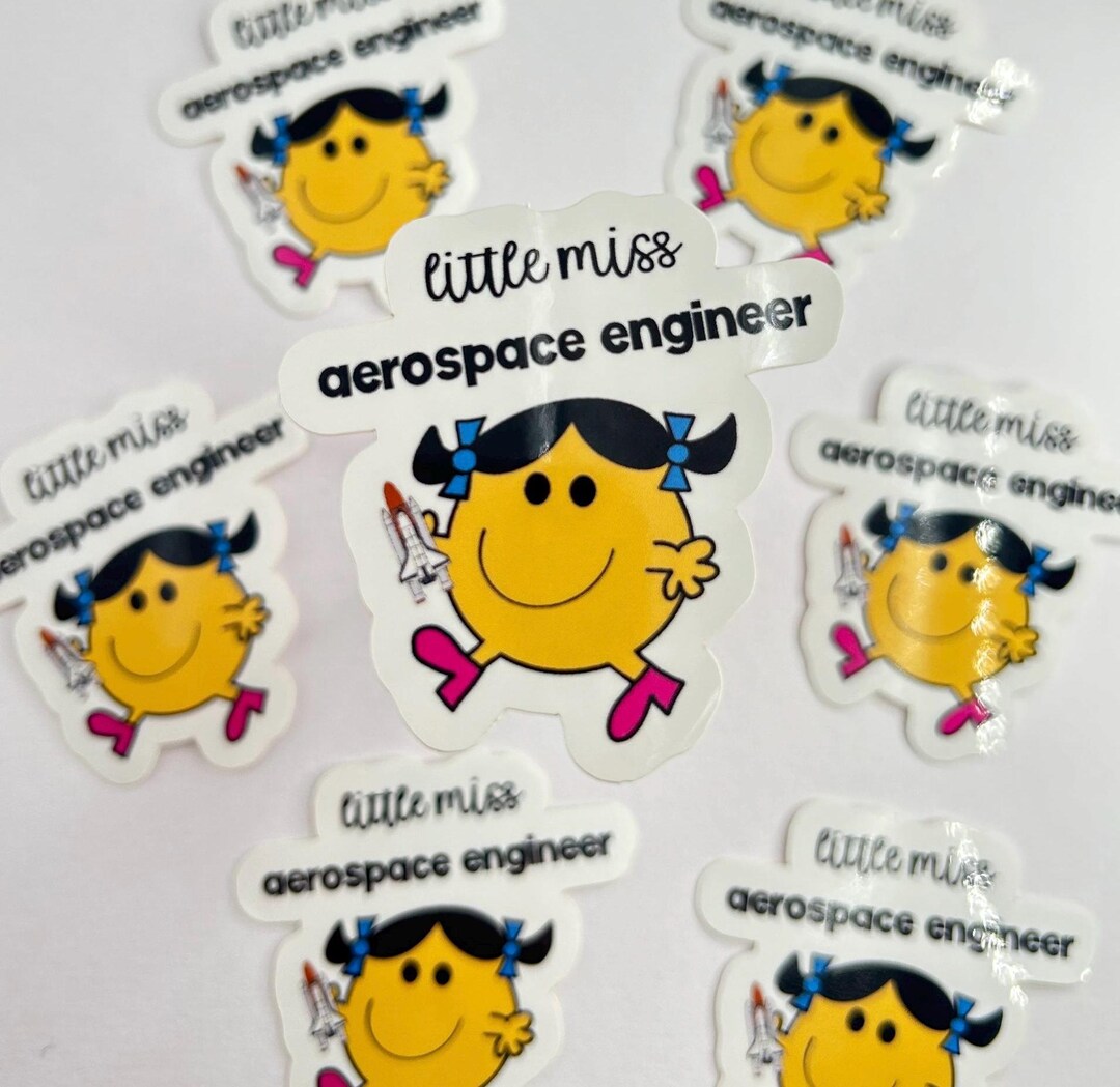 Little Miss Aerospace Engineer Sticker Aerospace Engineer Space ...