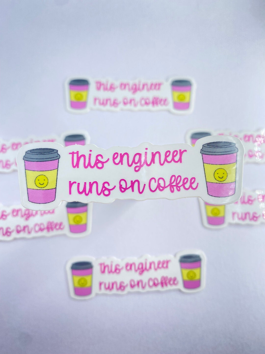 This Engineer Runs on Coffee Sticker | Engineering Sticker | Sticker ...