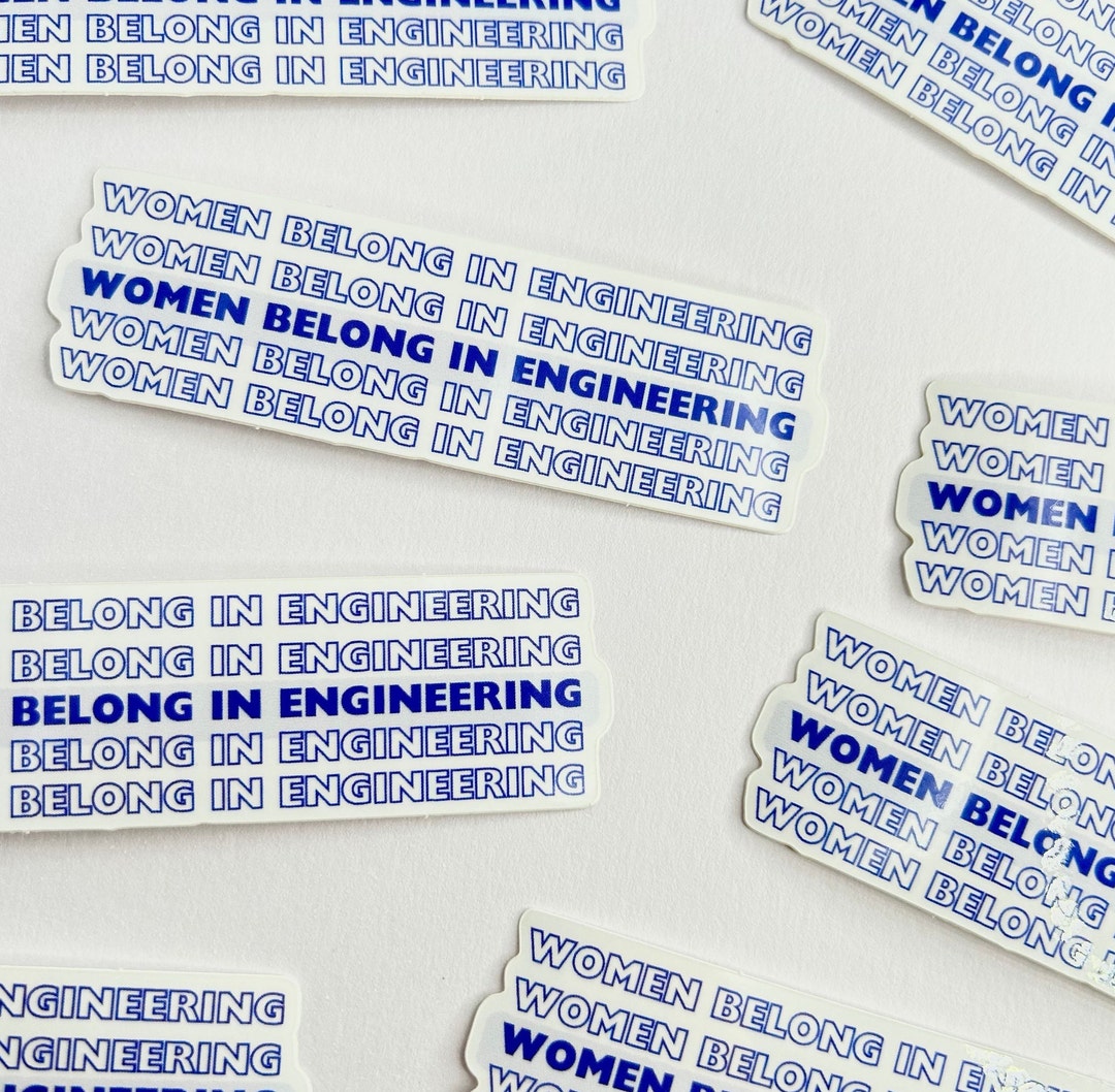 Women Belong in Engineering Sticker | Engineering Stickers ...