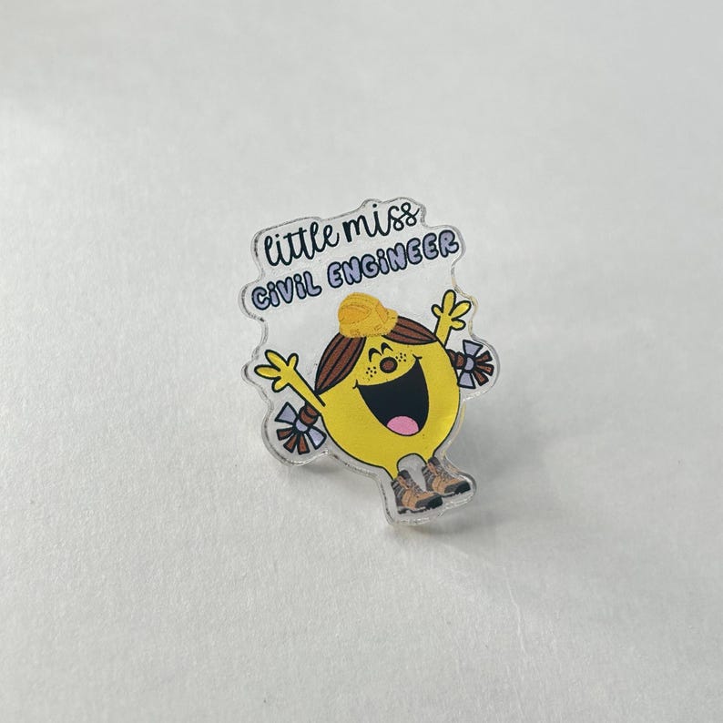 Little Miss Civil Engineer Pin Engineering Pin Backpack Pin Engineering ...