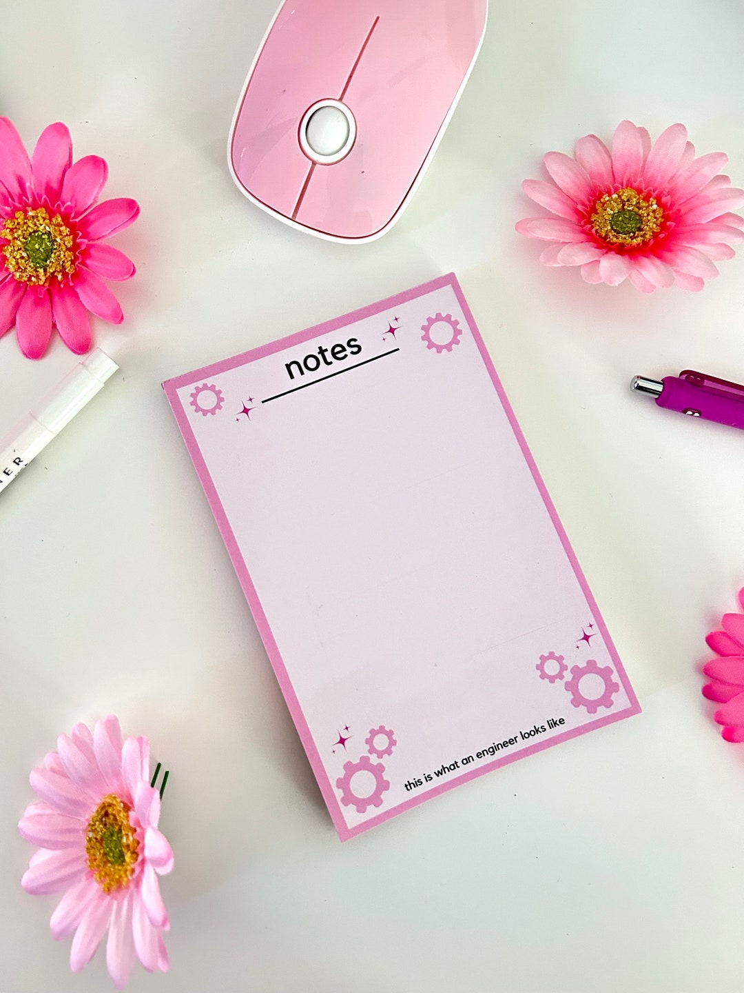 Engineering Note Pad | Pink Notepad | Engineering Empowerment | Stem - Etsy