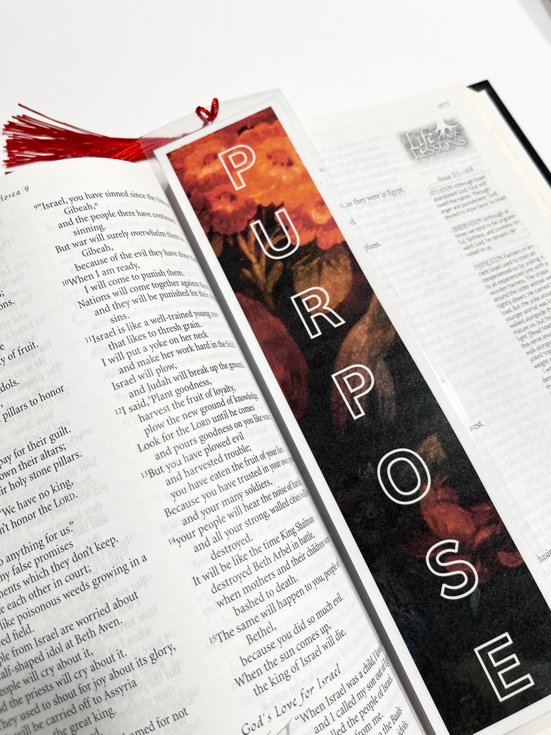 Purpose Large Bookmark Cute Handmade Laminated Bookmark Book - Etsy