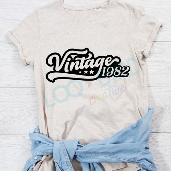 Vintage 1982 Svg 40th Birthday SVG Born in 1982 Svg SVG for - Etsy
