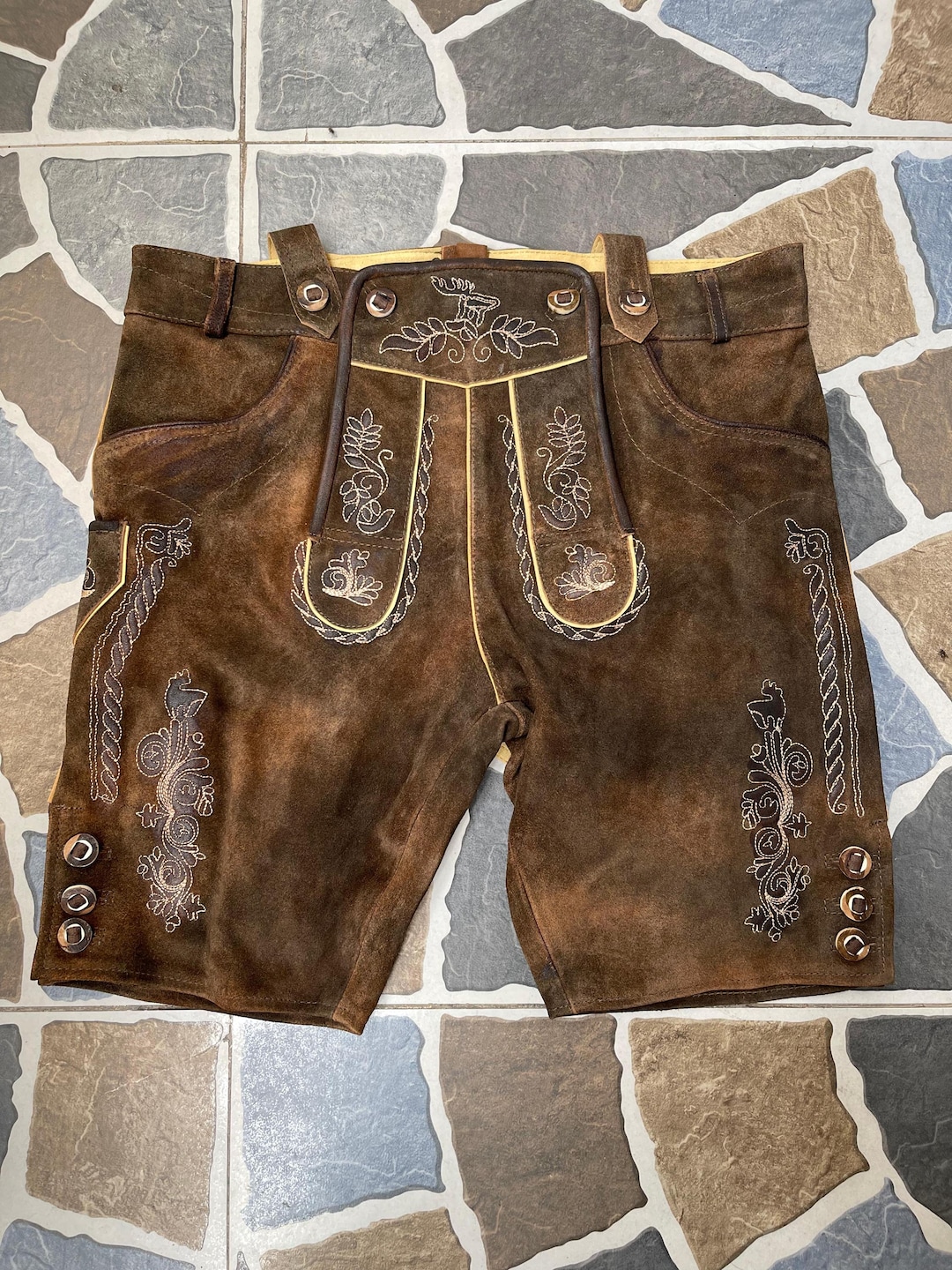 Authentic Bavarian Lederhosen Genuine German Oktoberfest Men's Leather ...