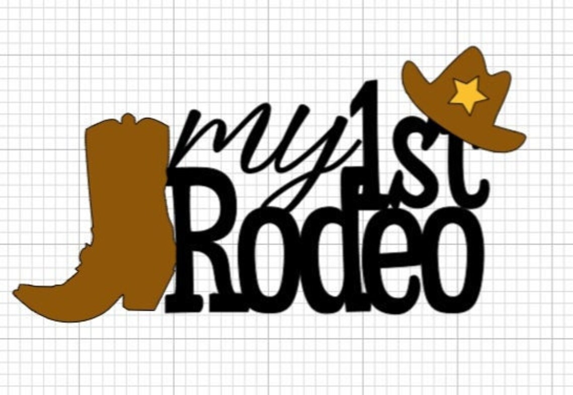 My First Rodeo Cake Topper PNG - Etsy