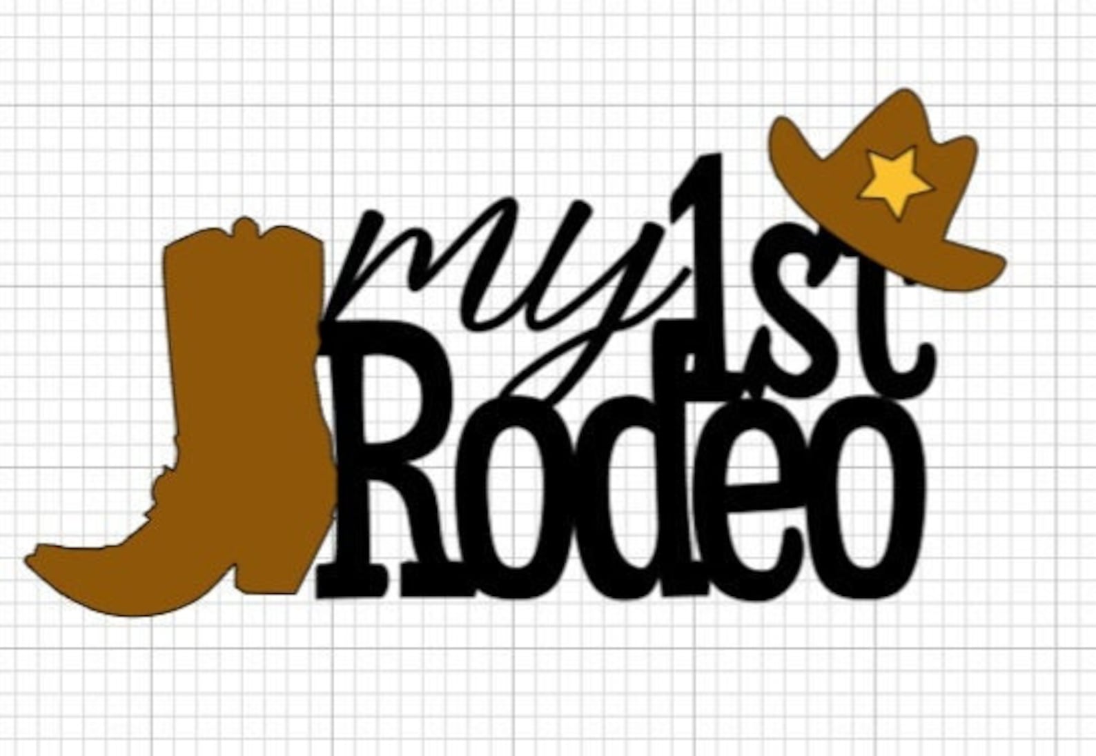My First Rodeo Cake Topper PNG - Etsy