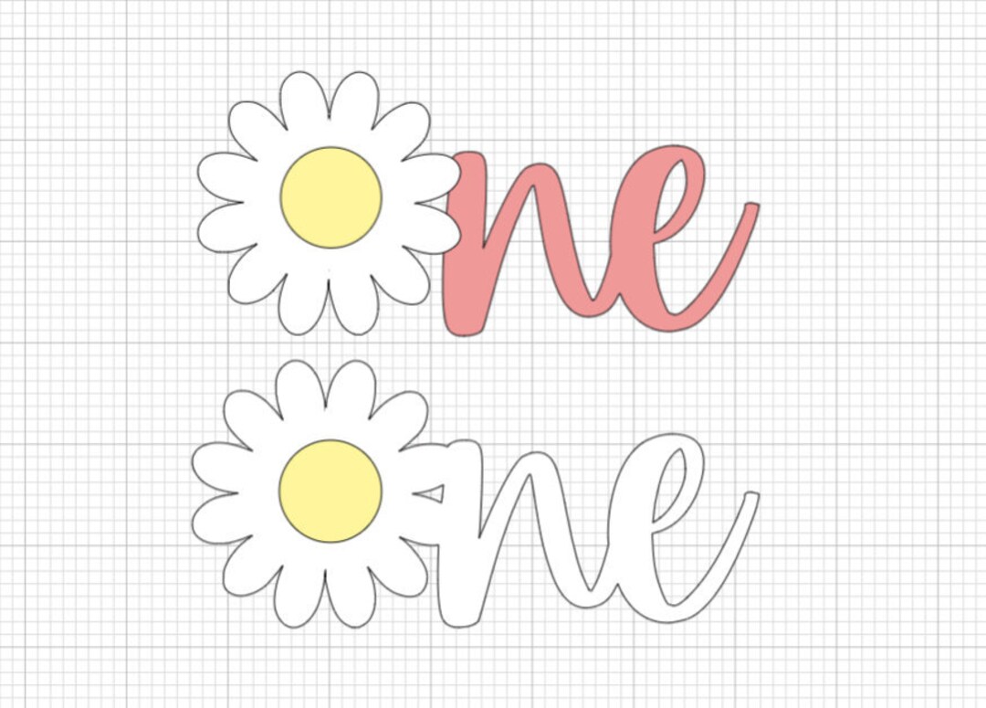 Daisy One Cake Topper SVG - Etsy