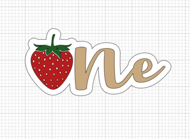 Strawberry One SVG - Etsy