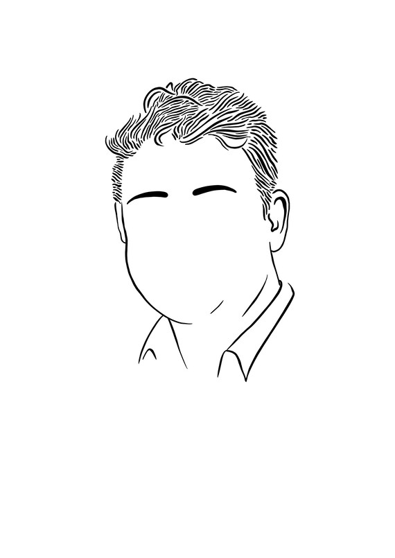 Custom Faceless Line Art Portrait - Etsy