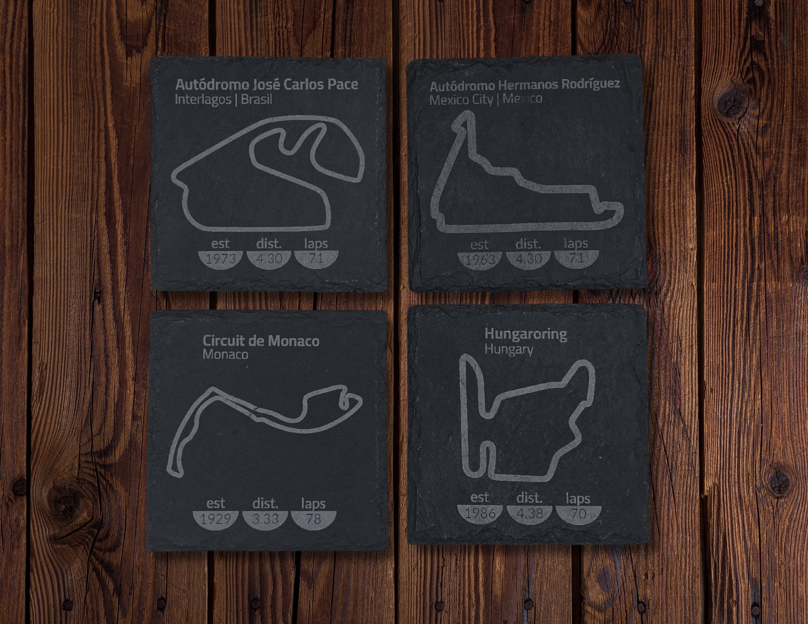 F1 Slate Coasters: Formula 1 Racing Circuit Track Art - Etsy