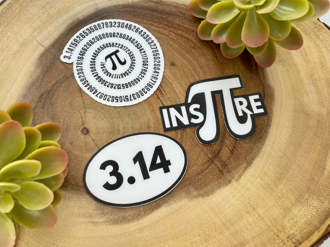 Black and White Math Pi Stickers, Pi Sticker Set - Etsy