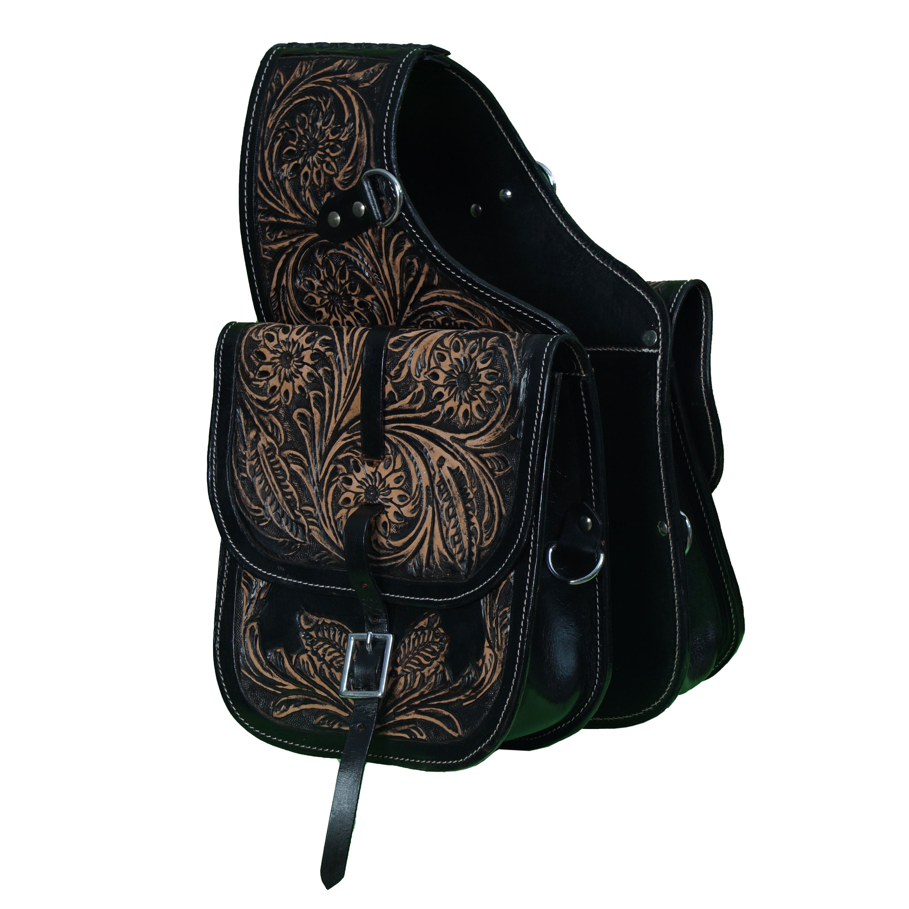 Premium Western Leather Saddle Bag for Horse - Etsy