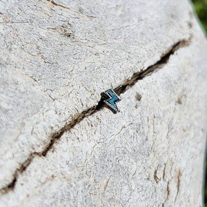 Turquoise Lightning Bolt Nose Piercing - Etsy