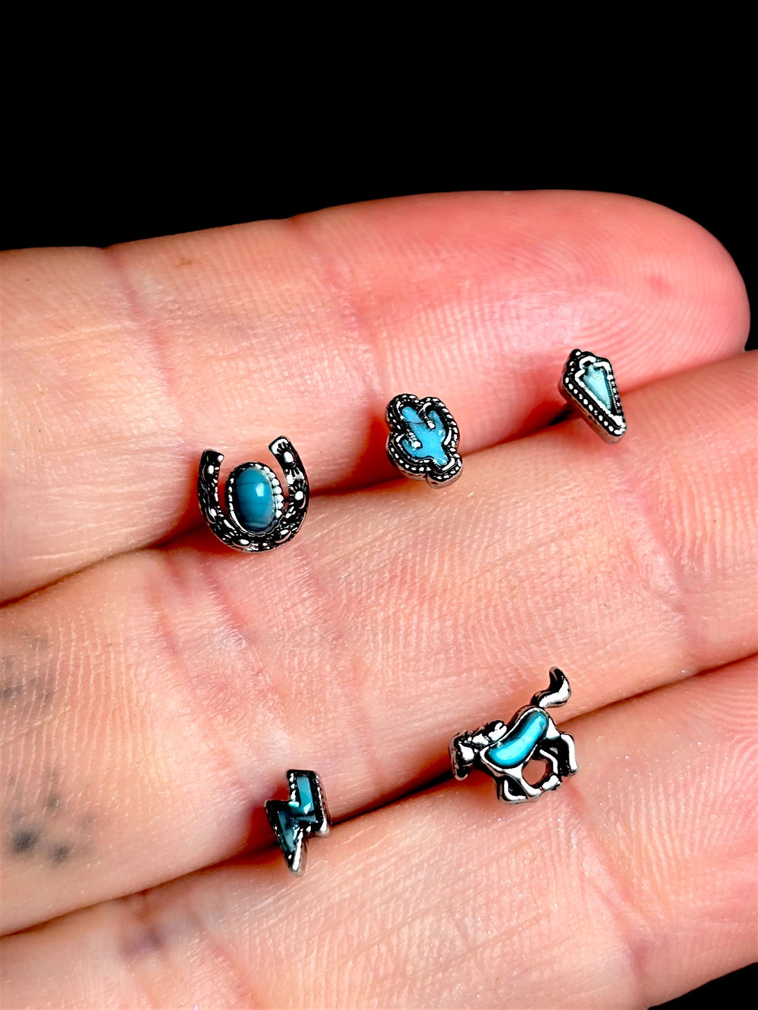 Western Nose Piercing L Shape 5 Pack - Etsy