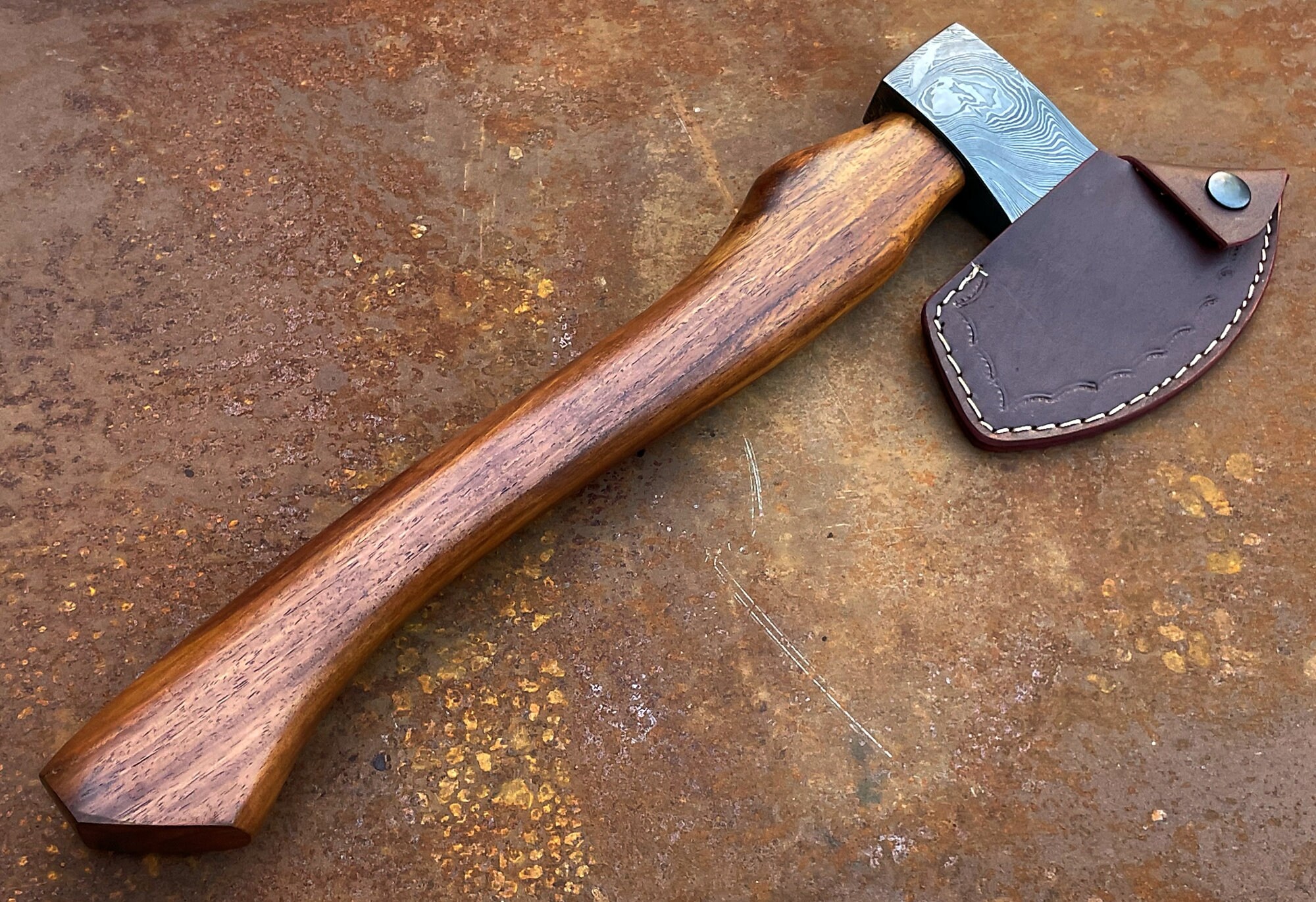 Viking Axe Custom Made Hand Forged Damascus Steel Axe Hatchet Bearded ...