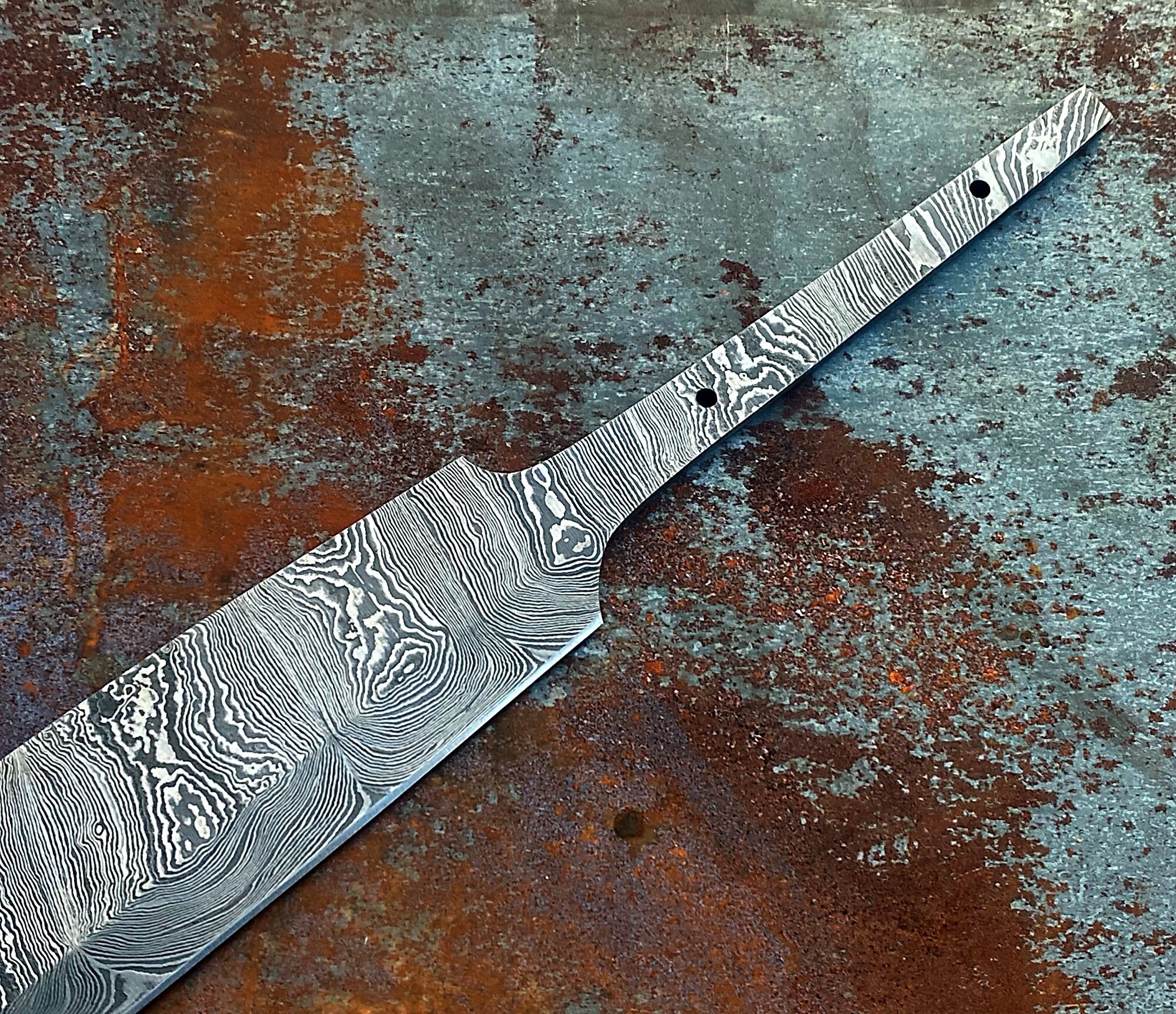 Seax Knife Hand Forged Damascus Steel Custom Made Hunting Knife Blank ...