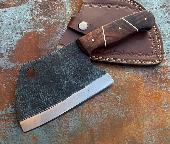 Meat Cleaver Hand Forged High Carbon Steel Custom Made 1095 - Etsy