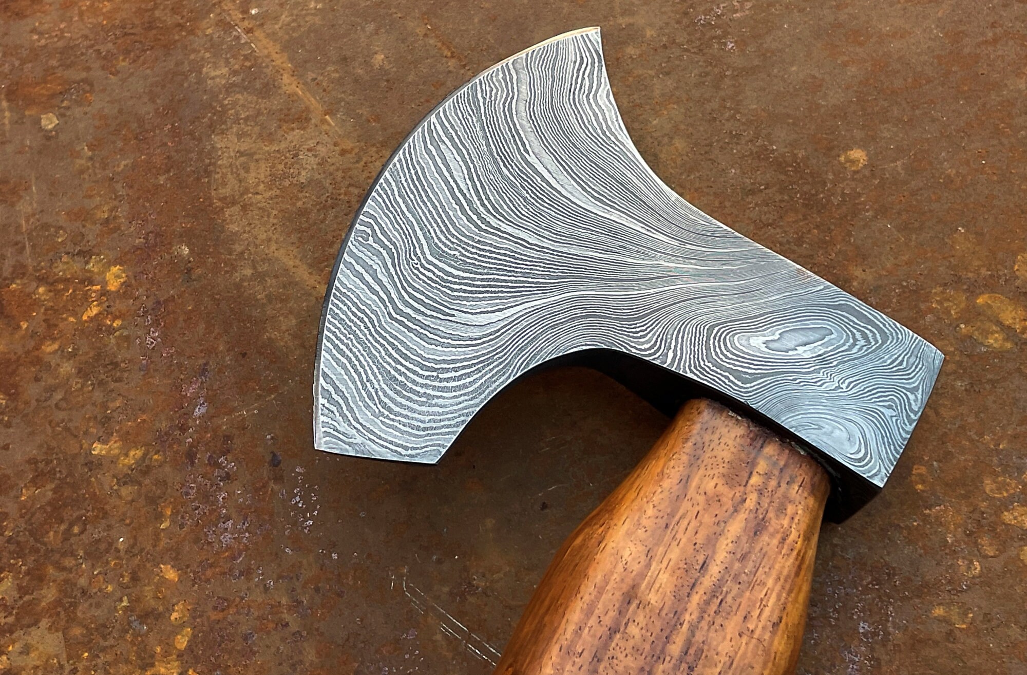 Viking Axe Custom Made Hand Forged Damascus Steel Axe Hatchet Bearded ...