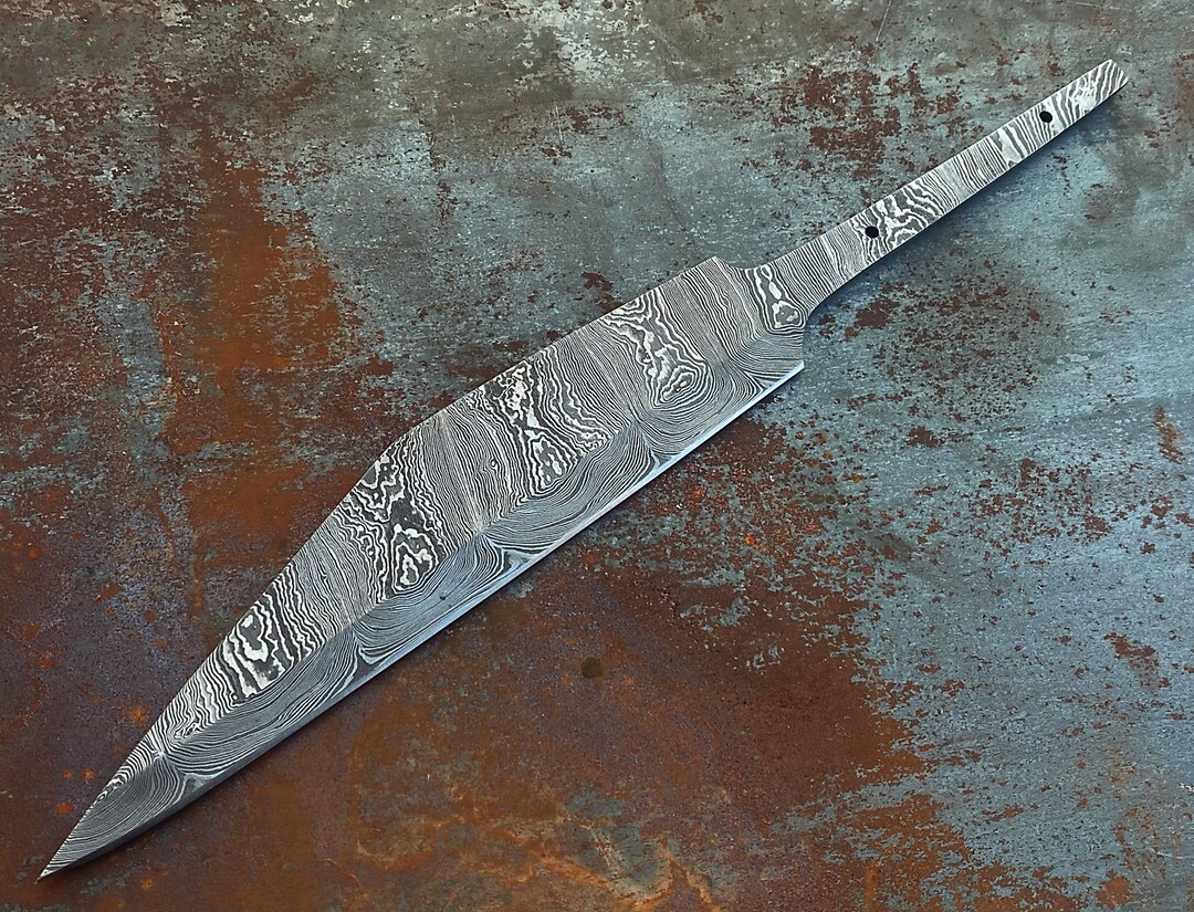 Seax Knife Hand Forged Damascus Steel Custom Made Hunting Knife Blank ...